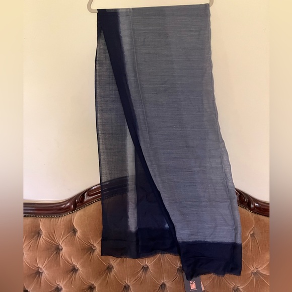 isha LiFE | Accessories | Isha Life Navy Blue Ombre Dyed Wool Silk ...